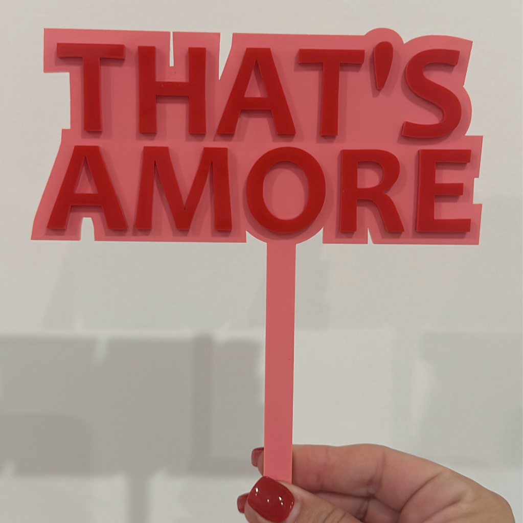 That’s Amore Cake Topper – Peach & May